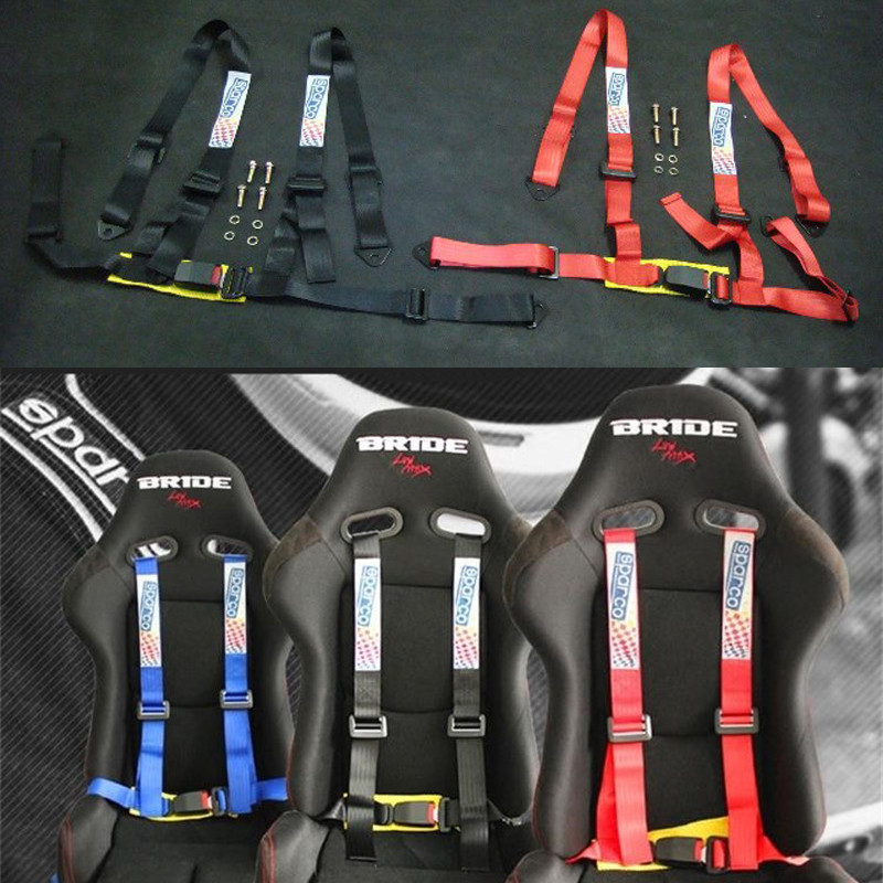 2inch Sparco Car Racing Seat Belts Competition 4 Point Snap-In 2" Seat ...
