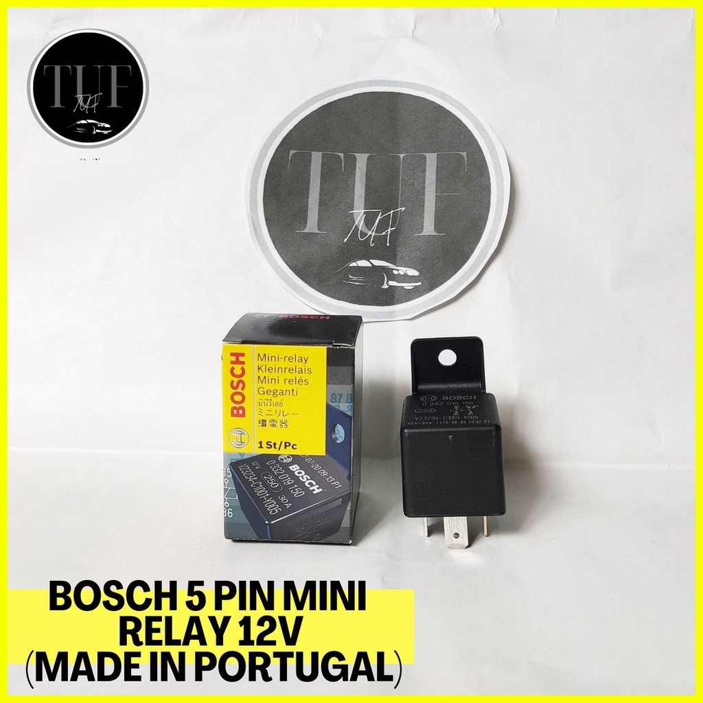 BOSCH 5 PIN MINI RELAY 12V (MADE IN PORTUGAL) | Shopee Philippines