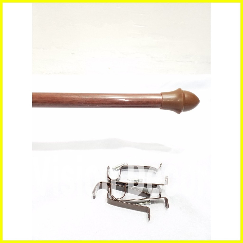 THIN Extendable wooden Curtain rod THIN | Shopee Philippines