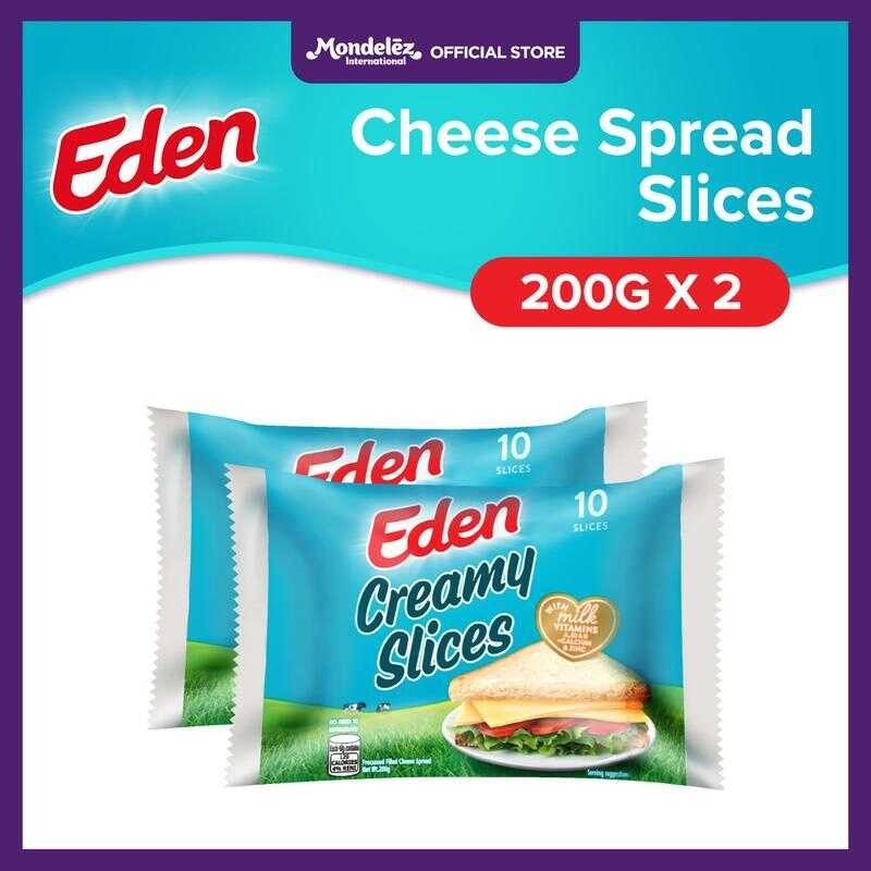 Eden 10 Slices - Processed Filled Cheese Spread 200G For Sandes Or ...