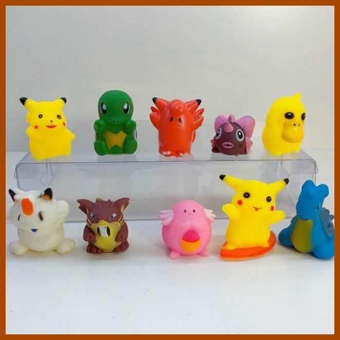 10 Pieces Rubber Pokemon Pikachu Cake Topper Set | Shopee Philippines