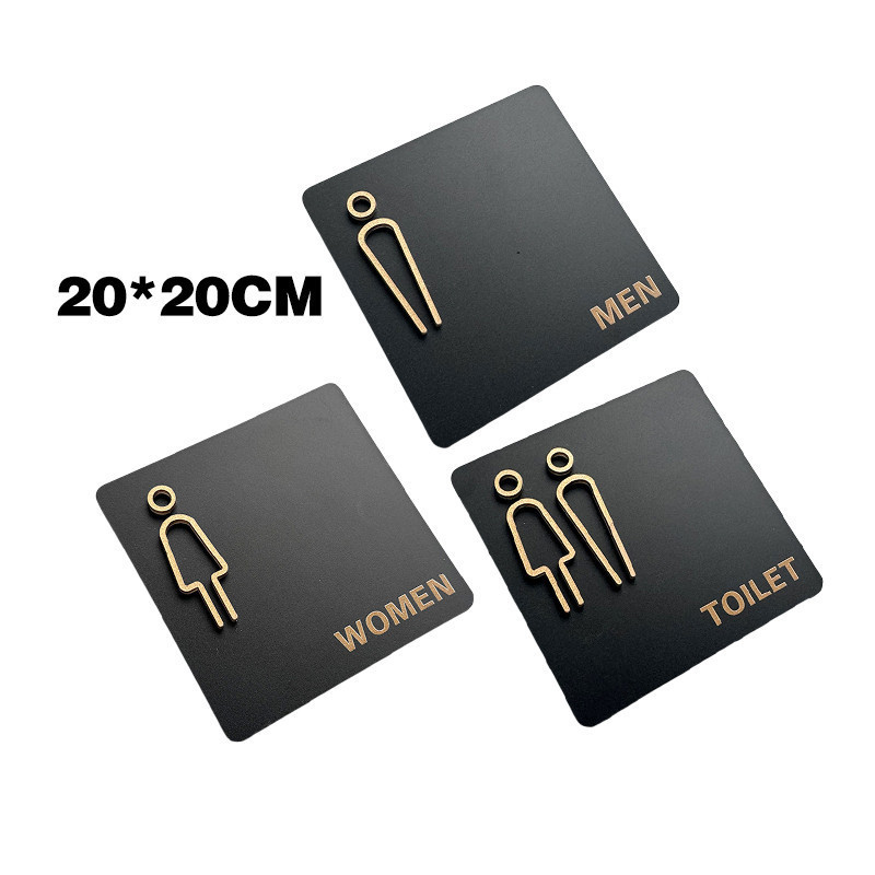 Restroom Signage Public Toilet Door Signage Acrylic Washroom Sign Plate ...