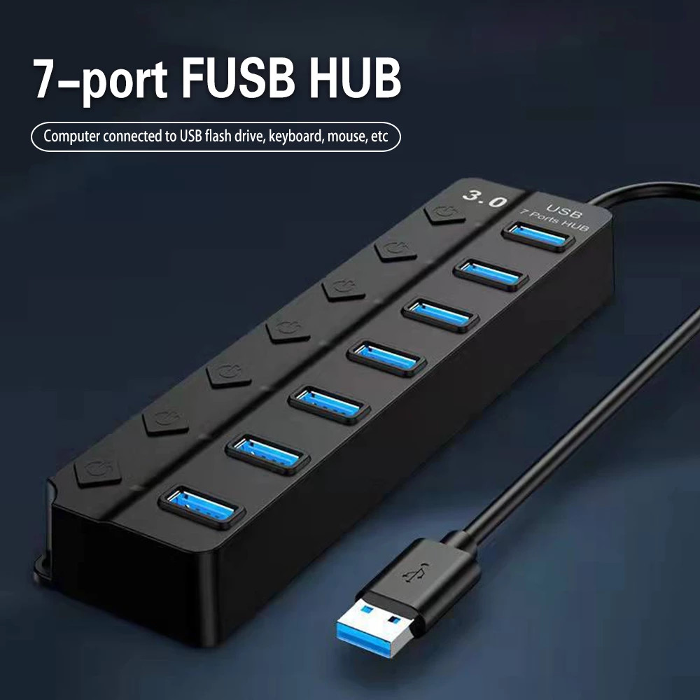 3/4/7 Mutil-port Hub for USB 3.0 Hub USB Splitter Hub Use Power Adapter Multiple Office Expander ...