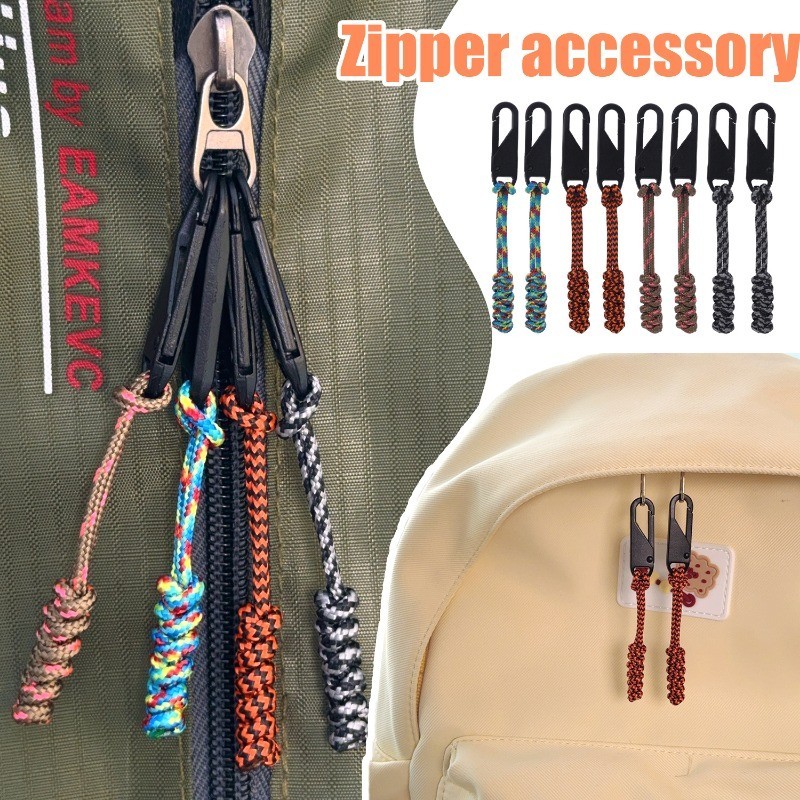 Detachable Zipper Pullers - Umbrella Rope Woven Zipper Head - Wear ...