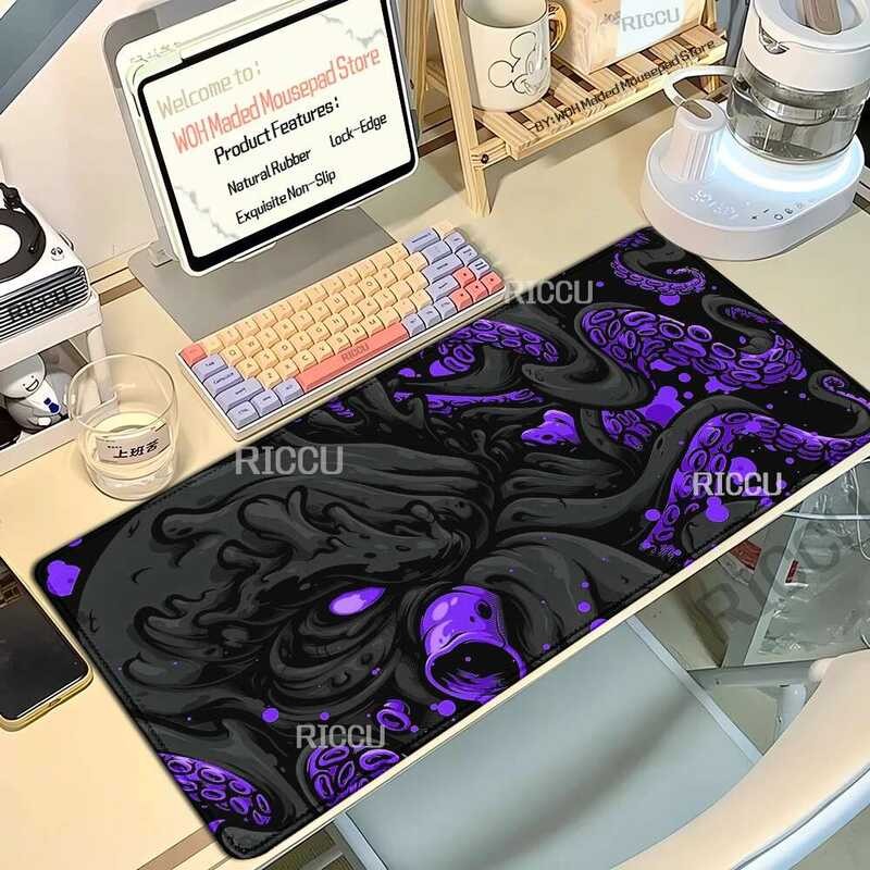Office Business Gaming Mousepad Art Octopus Large Mat XXL Rubber Base ...