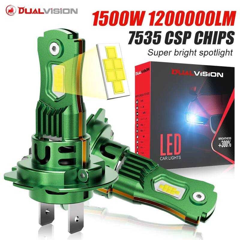 D 2Pcs Mini H7 H4 LED Headlight Bulbs 1500W H11 H1 9005 Hb3 9006 Hb4 ...