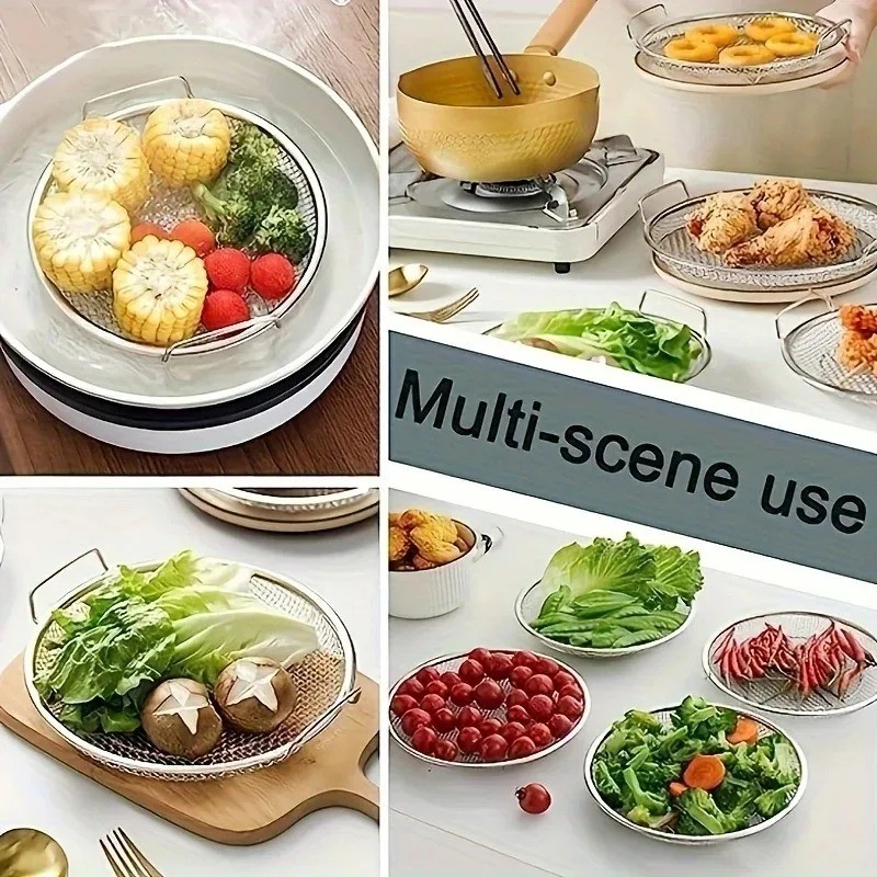 Kitchen Oil Filter Tray Stainless Steel Frying Oil Filter Tray Mesh ...