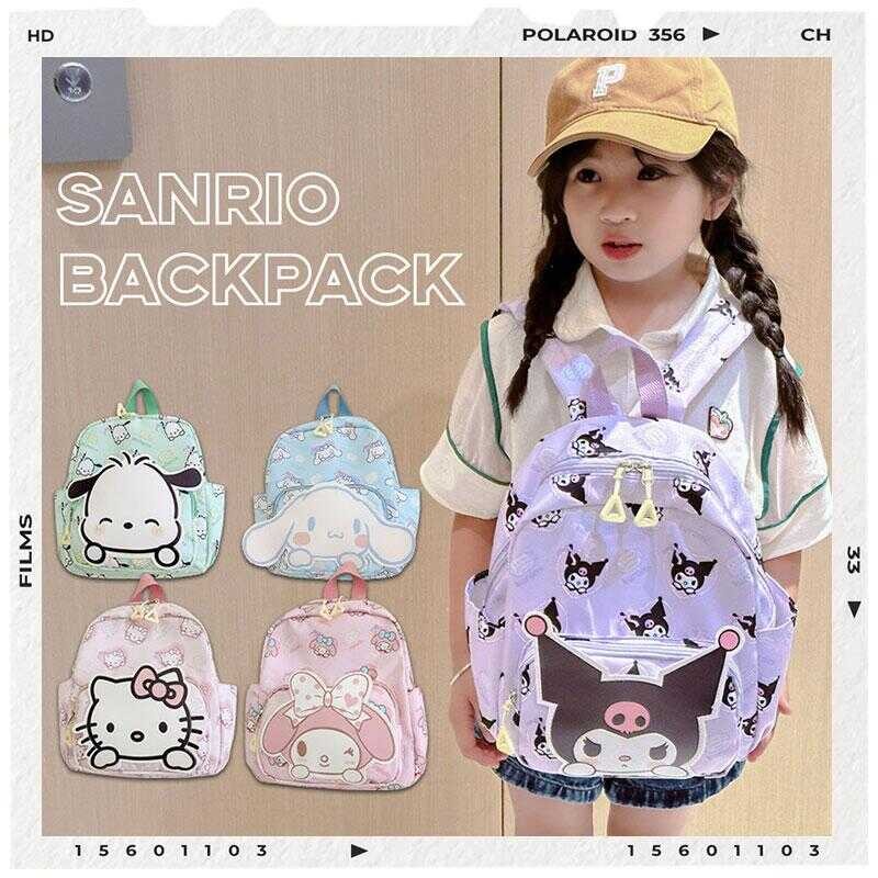 Sanrio Children's Backpack Baby Travel Cinnamoroll Kuromi Cute Cartoon ...