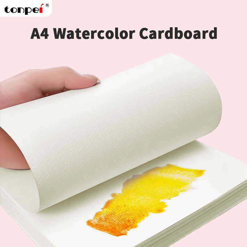 A4 Paper 50 Sheets Wood Pulp Watercolor Painting Medium Coarse 160G ...
