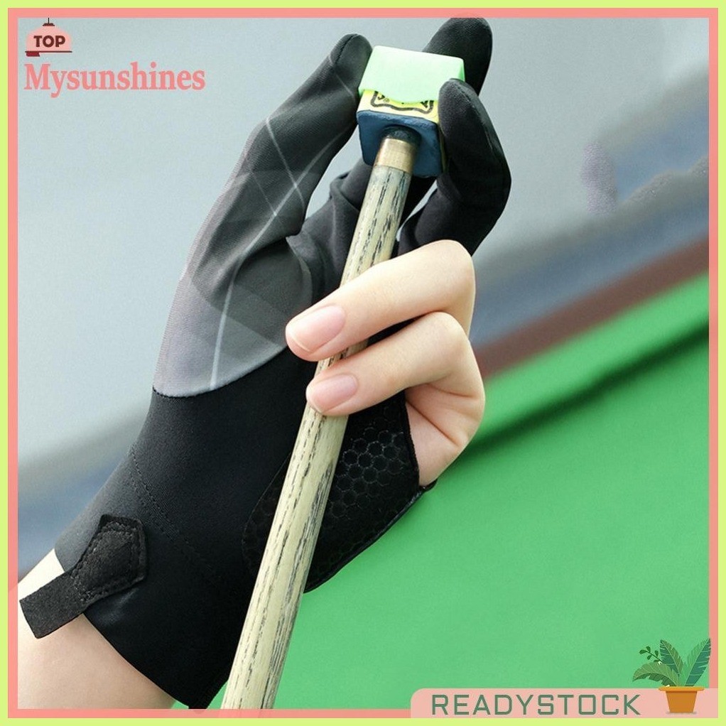 ♠ MS Full-Finger Billiards Gloves Non-Slip Billiard Pool Gloves Left ...