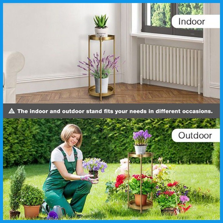 ☢ ∆ 【No rust&paint loss】2-Layer VARVARA Plant Rack Garden Plant Stand ...