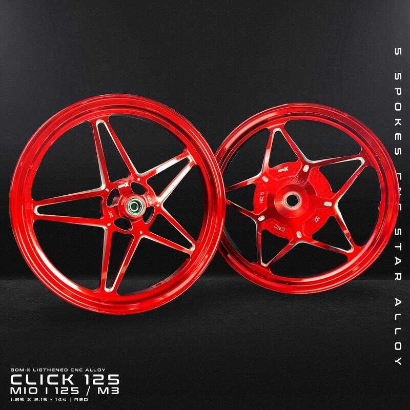 BOM RANGSIT Bom-X MAGS CNC STAR ALLOY 5 SPOKES | Shopee Philippines