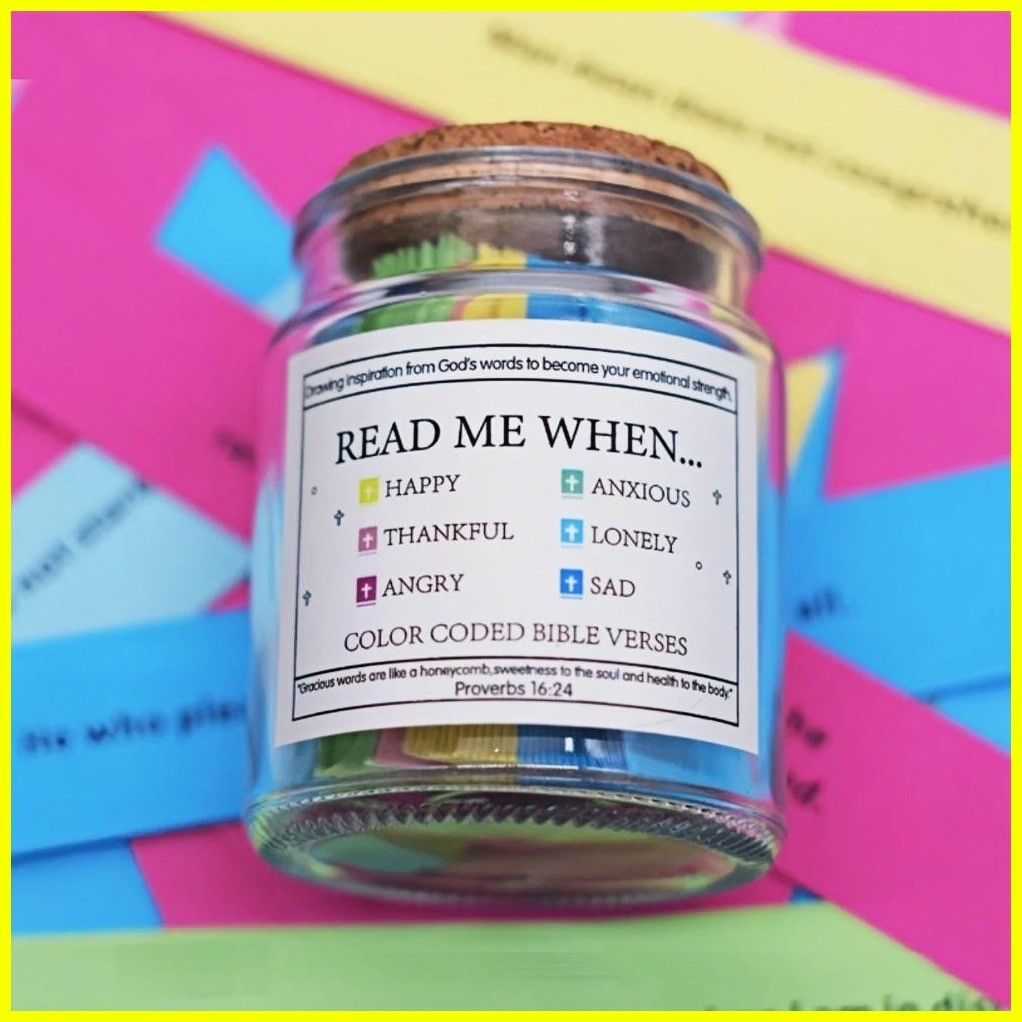Bible Verse in a Jar Small & Creative Colorful Bible Verse Jar Holy Jar ...