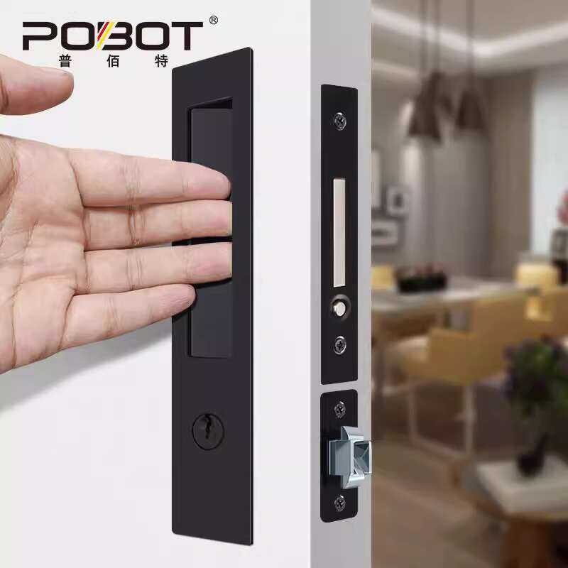 Push button handle, embedded pocket hardware accessories, lock, sliding ...