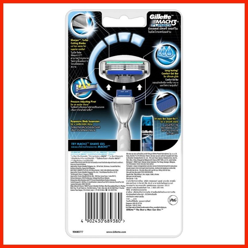 Gillette Mach 3 And Mach 3 Turbo Razor Shaver Blade 50% Off Original ...
