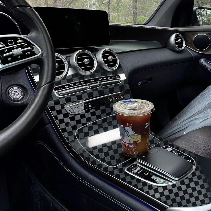 PET Gloss Matte Black Forged Checkered Carbon Fiber Vinyl Wrap For Car ...