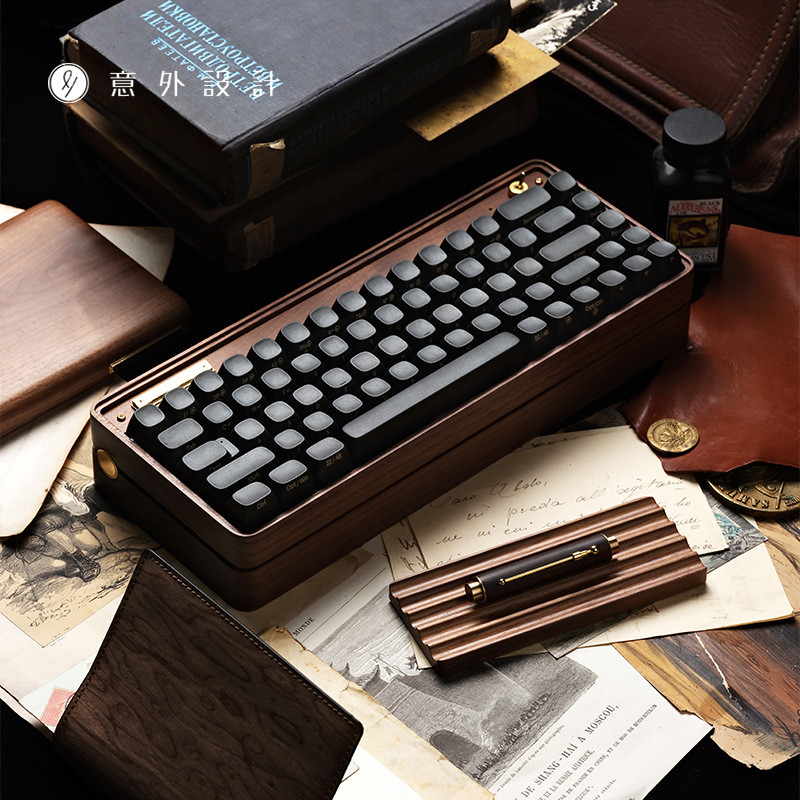 Walnut Solid Wood Mechanical Keyboard Walnut Solid Wood Small Lift ...