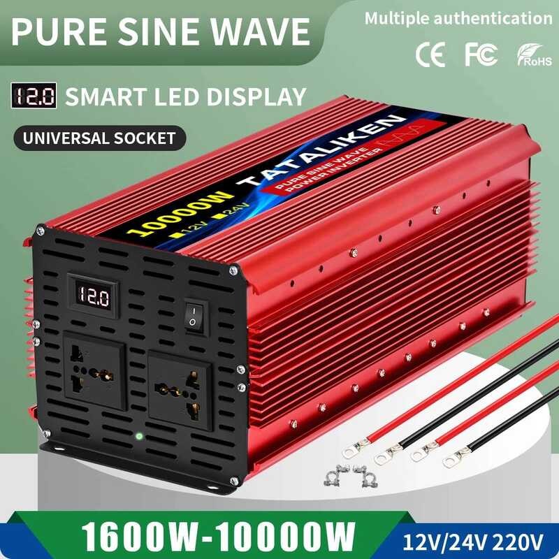 Water COD Proof W Pure Sine Wave Inverter V DC To Converter With Type C ...
