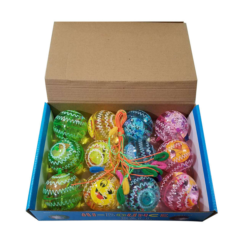 Flashing Crystal Ball Glowing Elastic Ball Printed Bouncing Flashing ...