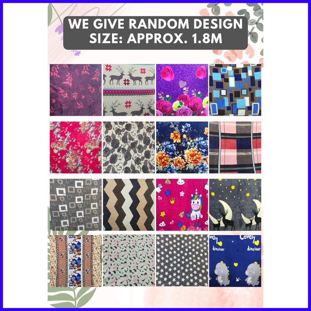 Soft Fleece Blanket Microfiber Kumot ( many designs; flowers, animal ...