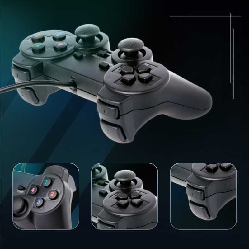 Games Joystick Gamepad PC Game Multifunctional USB Wired Controller ...