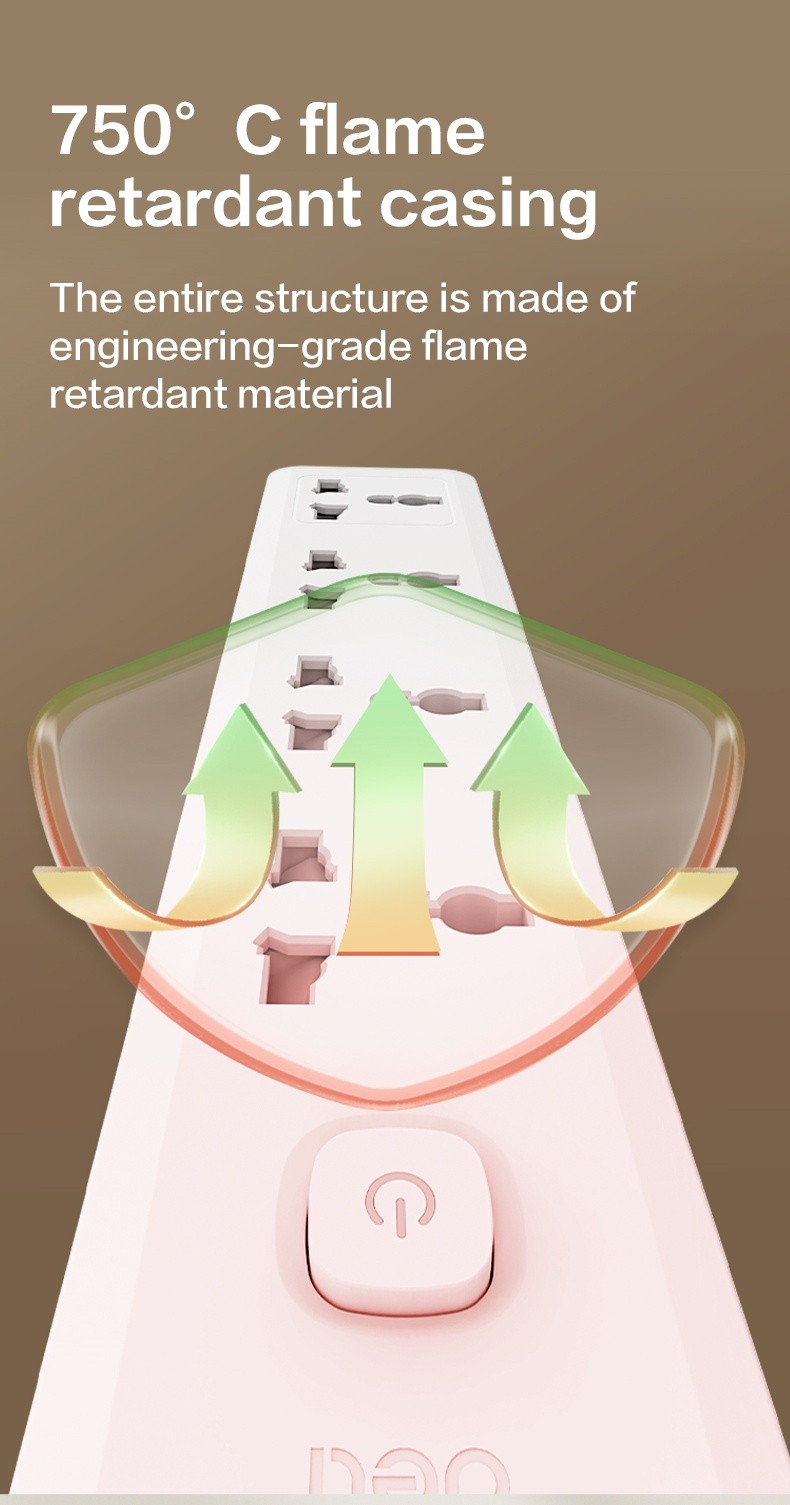 Deli Tools 3/5M Universal Power Socket Extension 4/6 Groups Power Strip ...