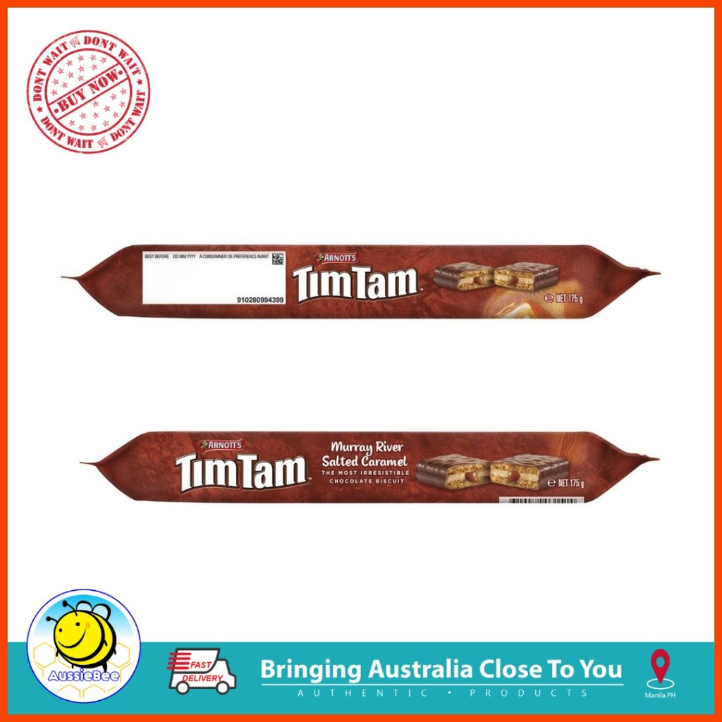 ☂ ♝ Arnott's Tim Tam Murray River Salted Caramel Chocolate Biscuits ...