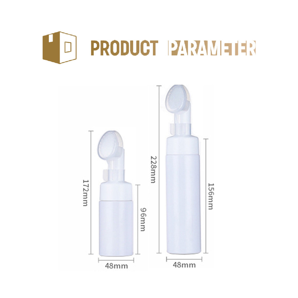 Pump Press Silicone Facial Brush Foaming Brush Bottle Mousse Foaming ...