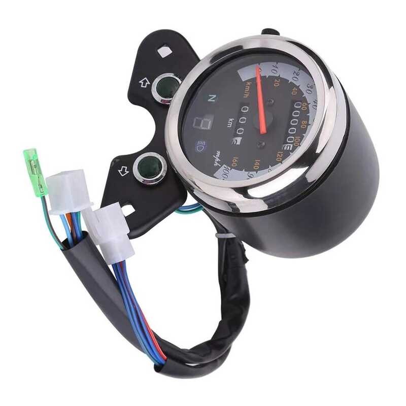 12V 3 8 Motorcycle LED Odometer Speedometer Tachometer Dual Speedo ...