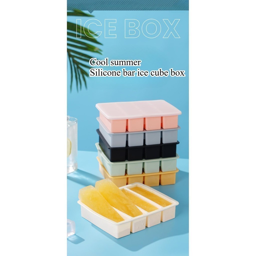 Silicone Ice Cube Tray Water Bottle Ice Cube Mold, Easy To Remove Long ...