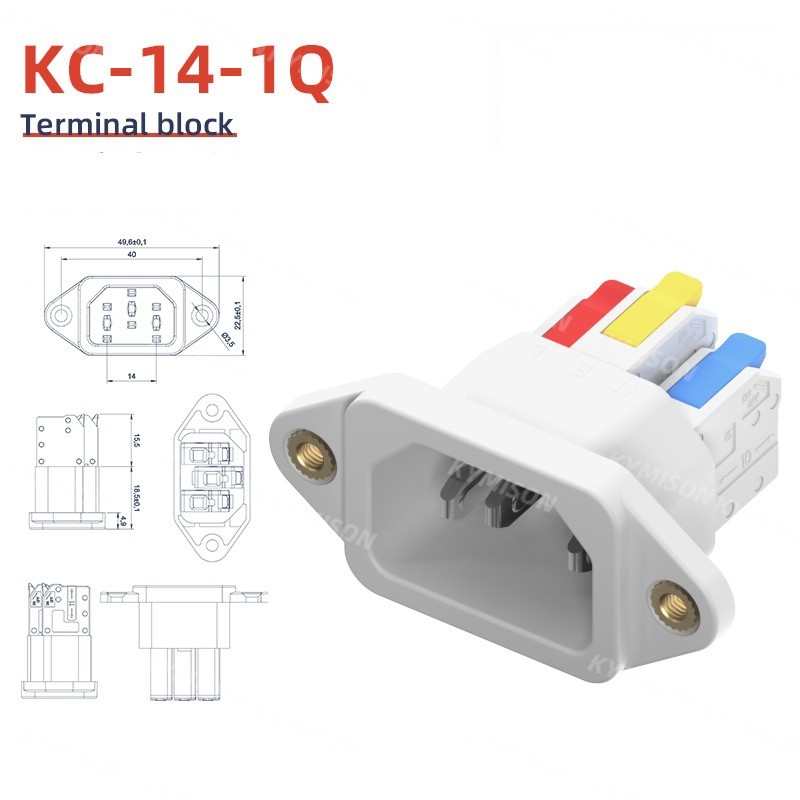 IEC 320 C14 Power Socket 10A 250V for PDU Cabinet UPS Server No Welding ...