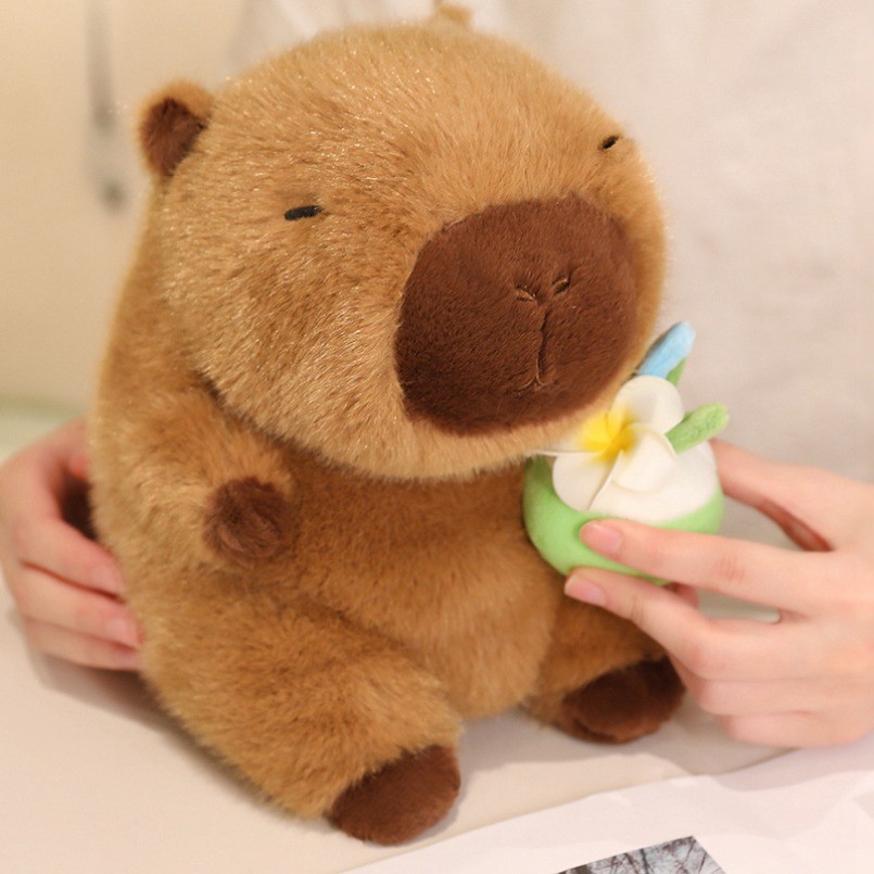 22/30cm Stuffed Toy Coconut Ice Cream Smoothies Capybara Kawaii Cuddly ...