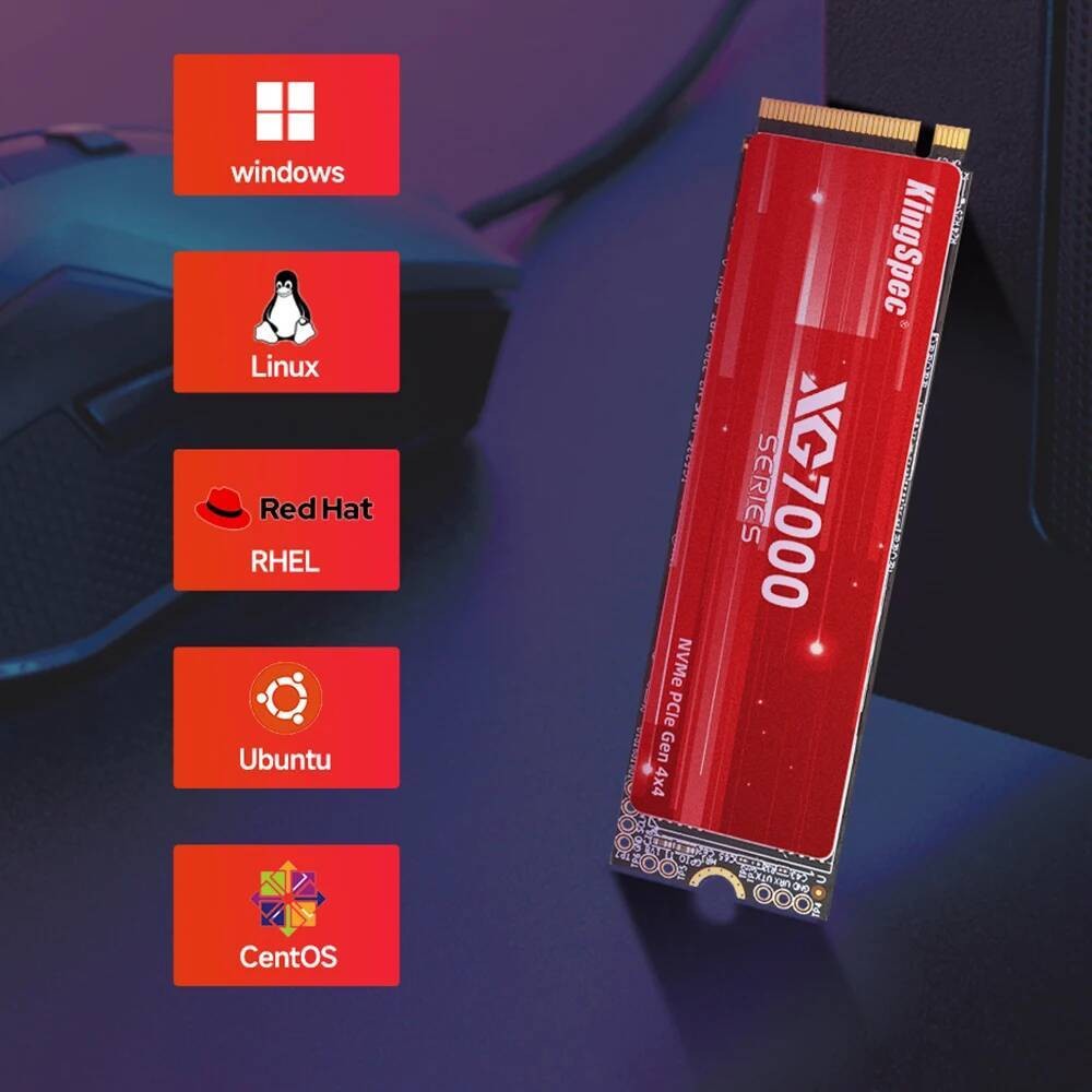 SSD KingSpec M2 PCIe4.0 2TB 1TB 4TB M.2 NVMe Gen4 512GB Hard Drive ...