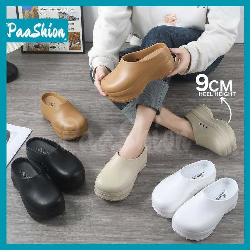 B0a Paashion Comfortable 9Cm EVA Non-Slip Outerwear Simple Half-Drag ...