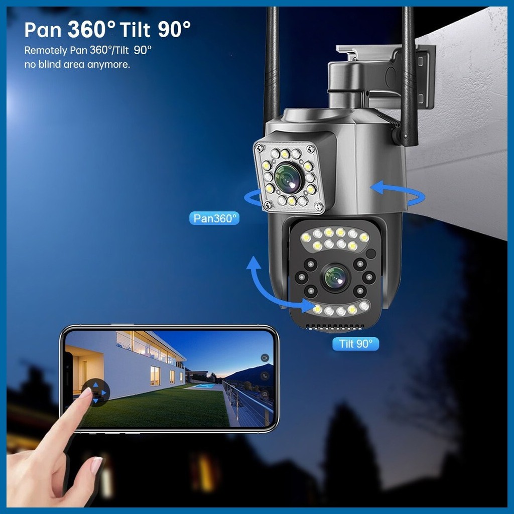 BUY 1 TAKE 1 V380 Pro CCTV Camera Dual Len 360° Panorama 16MP UHD Smart Auto Tracking Night ...