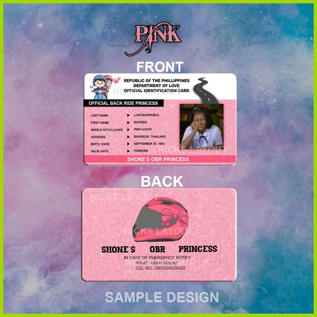 ⚾︎ PASSENGER PRINCESS | OBR PRINCESS PVC ID CARD | BACK TO BACK ID CARD ...