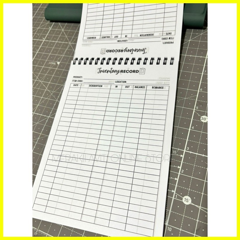 INVENTORY RECORD NOTEBOOK | A5 | 50 LEAVES (100pages) | Shopee Philippines
