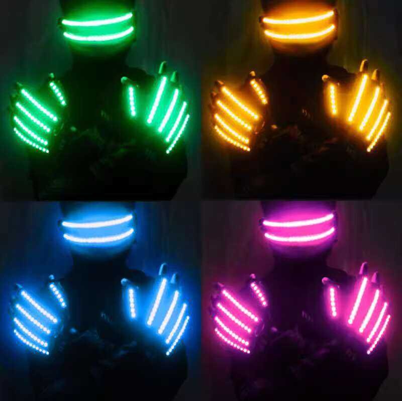 American Bar LED Laser Gloves Glasses GOGO Performance Costume ...