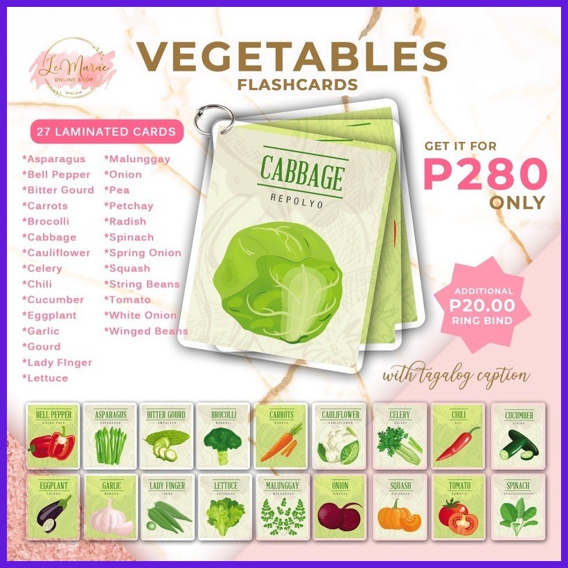 ۩ VEGETABLES COMPLETE MGA GULAY Tagalog Filipino Laminated Educational ...