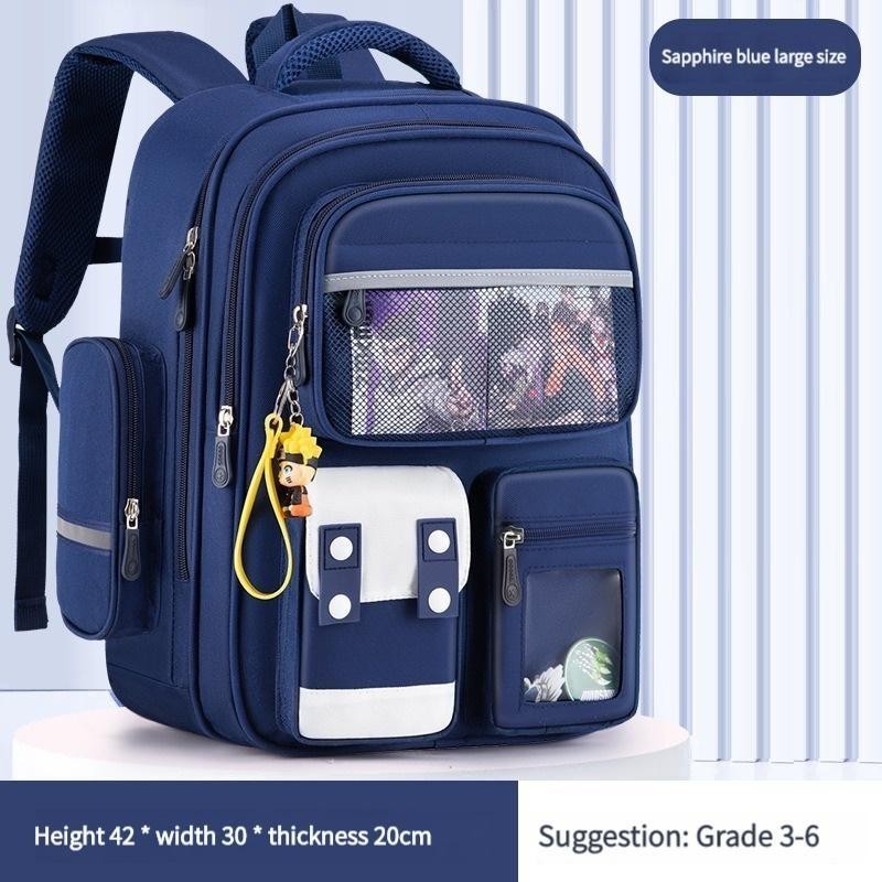 School Backpack Spine Protection Load Reduction Waterproof Student Bag ...