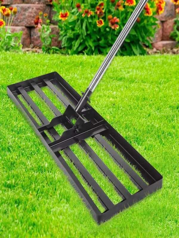Lawn Rake Machine Soil Fertilizer Garden Farm Vegetable Stall Push-Pull ...