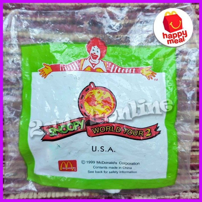 1999 Mcdo Snoopy World Tour - USA (Sealed) | Shopee Philippines