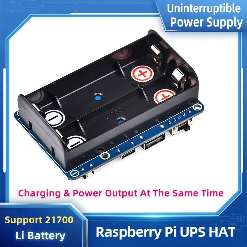 VN Raspberry Pi 5 4 3 UPS HAT Support 21700 Li Battery 5V ...