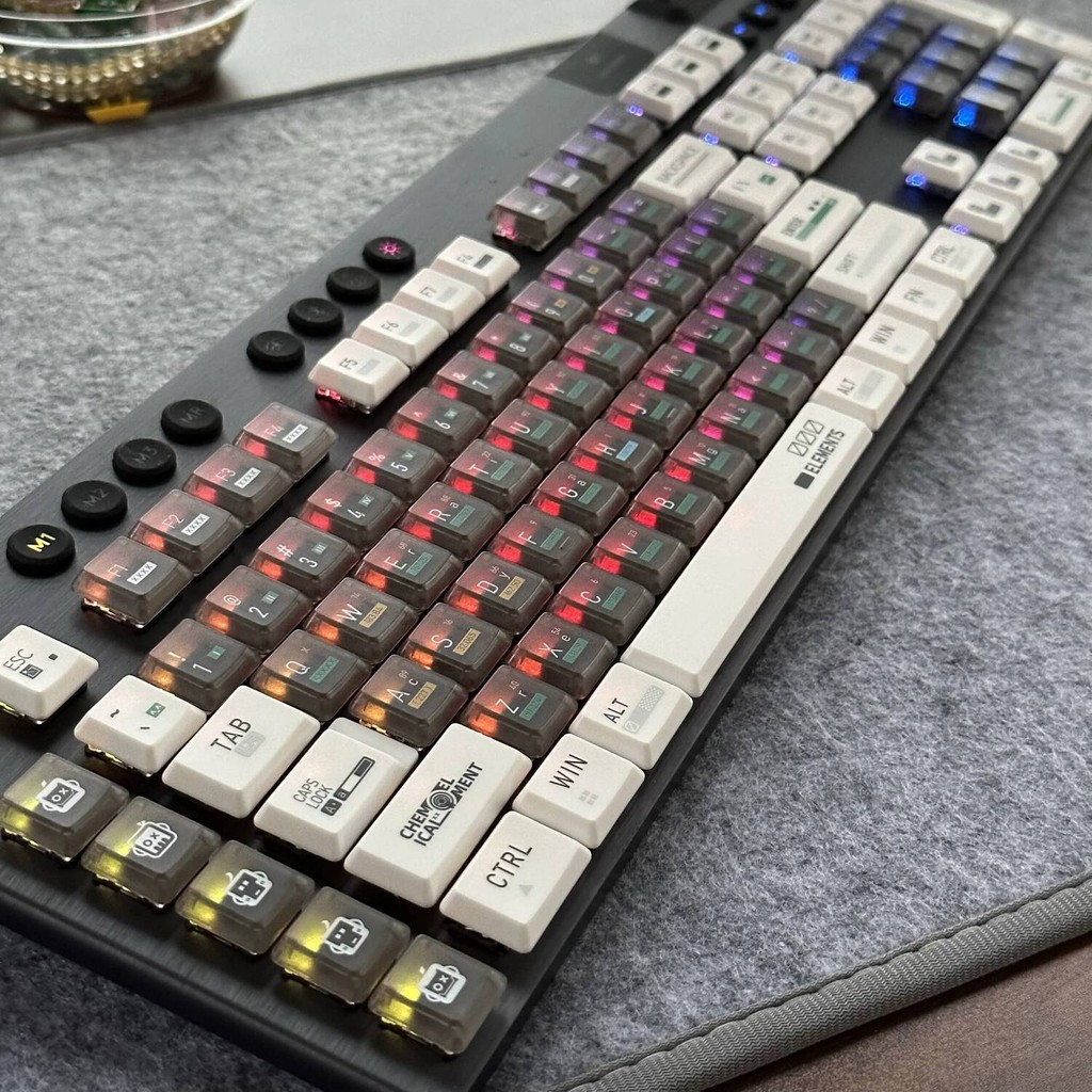 Element Chemical Keycaps,PC+PBT Custom Heart TP Keycap Set Suitable for ...