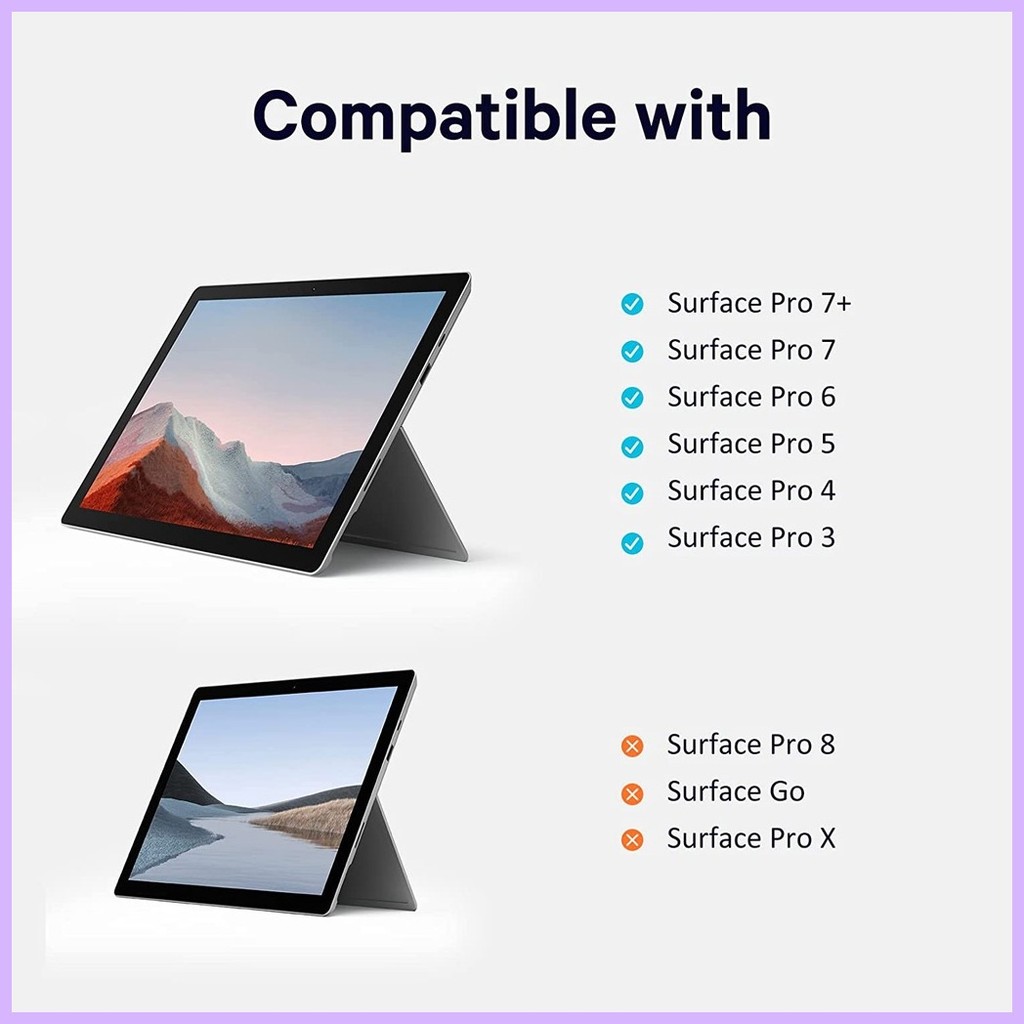 Surface Pro Wireless Bluetooth Keyboard for Microsoft Surface Go 1 2 3 ...