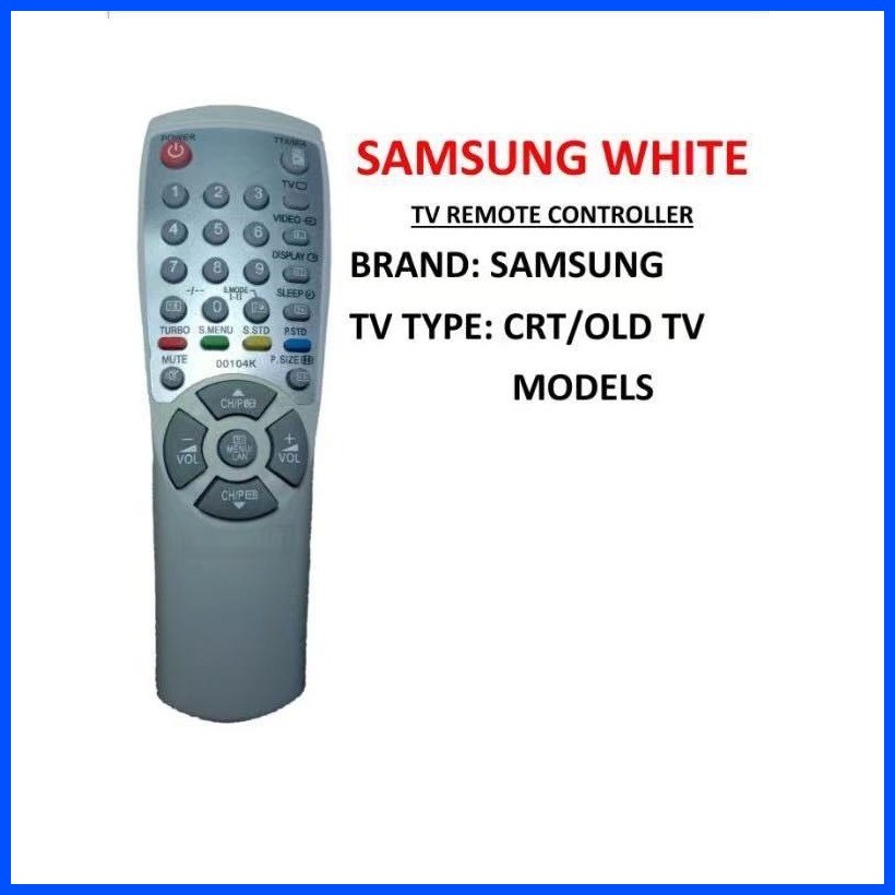 pinsan SAMSUNG TV REMOTE CONTROLLER FOR CRT TV OR OLD TV MODELS ...
