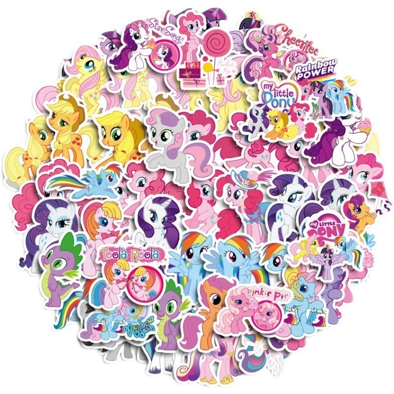 60PCS My Little Pony Stickers for Kids Girls DIY Laptop Phone Diary ...