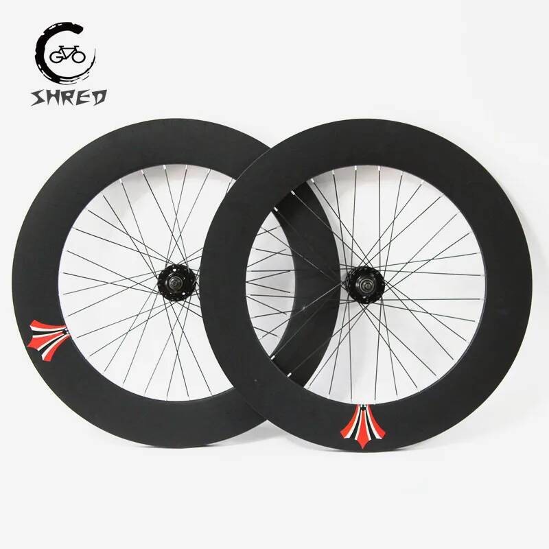 90MM 700C Fixed Gear Wheels Aluminum Alloy Fixie TRA Wheelset Single ...
