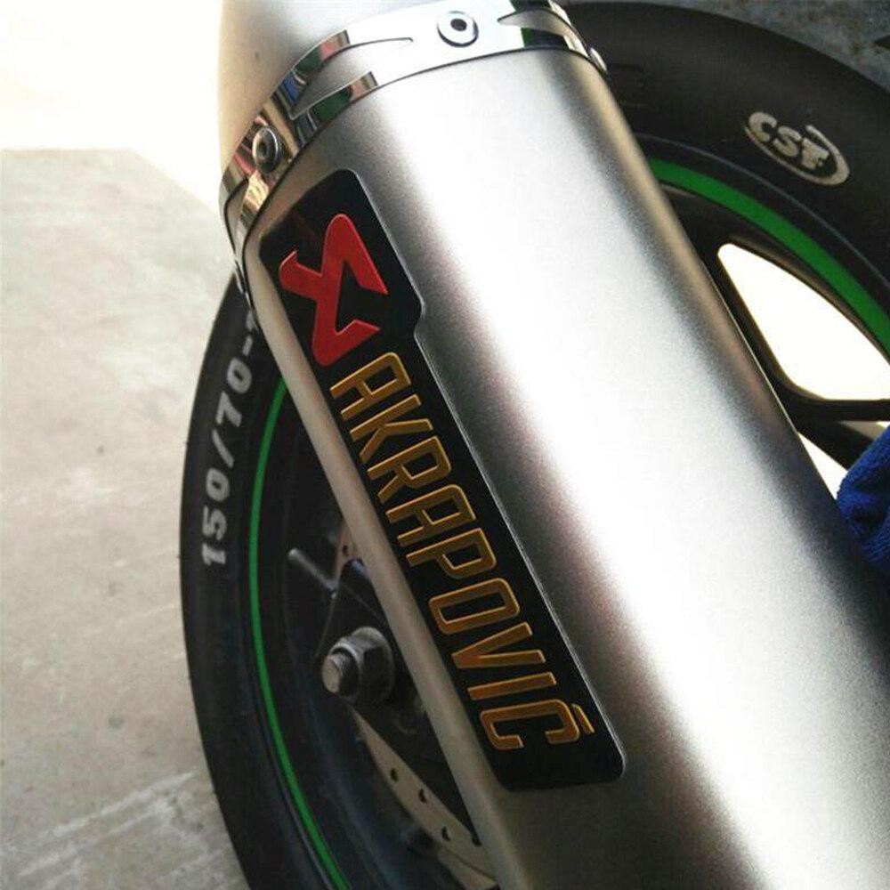 3D Aluminum Heat-resistant Motorcycle Exhaust Pipe Decal Sticker For ...