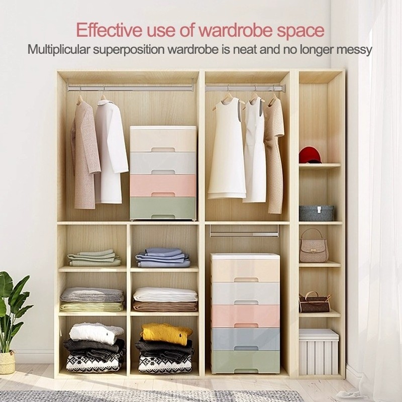 LUS Wide Durabox Drawer Orocan Drawer Plastic Clothes Storage Cabinet ...